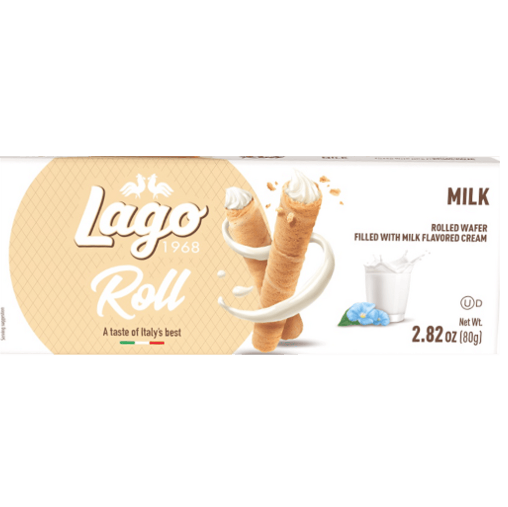 Lago Roll Milk Cream Filled Wafer – One Stop German Shop