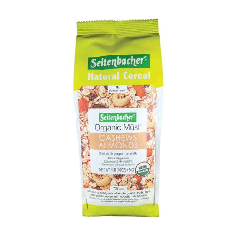 Seitenbacher Organic Müsli Cashews & Almonds – One Stop German Shop