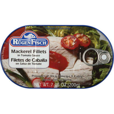 Rügenfisch Mackerel Fillets in Tomato Sauce – One Stop German Shop